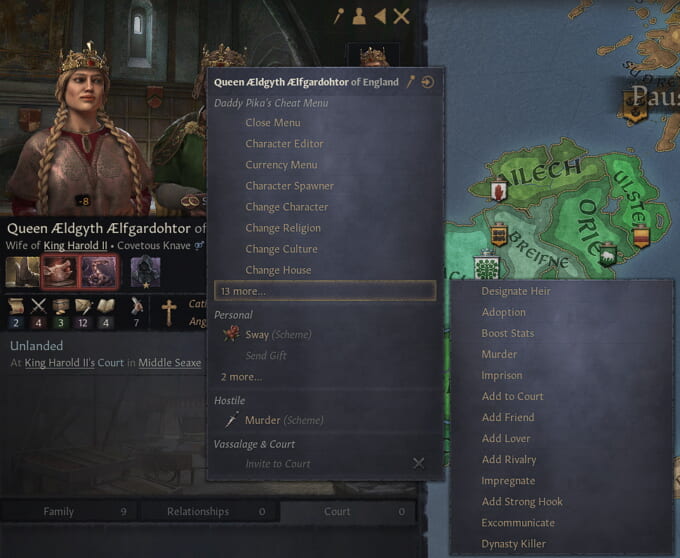 ゲーム内で手軽にさまざまなチートが行えるCK3用Mod「Daddy Pika’s Cheat Menu」 – Simulationian.com